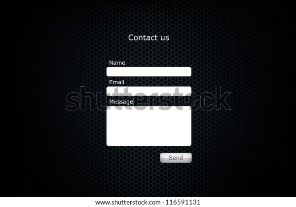 Contact Form Page Metal Cell Background Stock Vector (Royalty Free ...