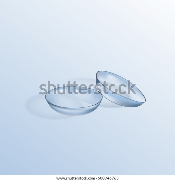 Contact Lenses. Realistic isolated vector illustration