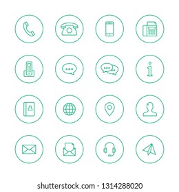 Contact Line Icons Set Stock Vector (Royalty Free) 1314288020 ...