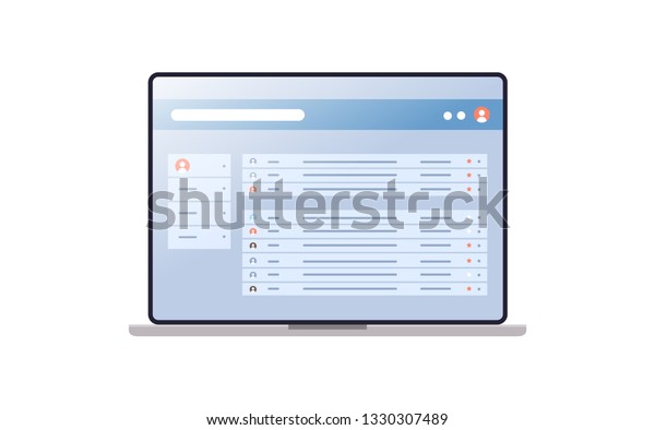 Contact List People Social Network Concept Stock Vector (Royalty Free ...