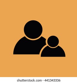 Two People Vector Icon Stock Vector (Royalty Free) 205388212