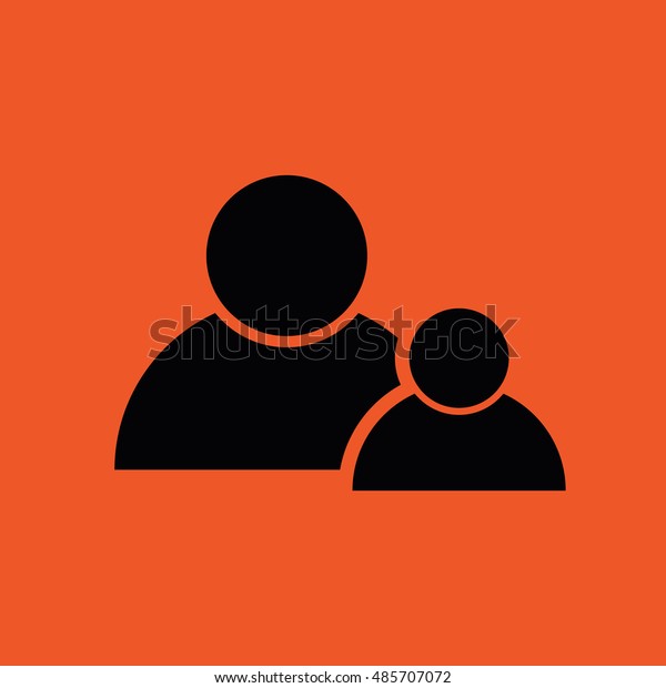 Contact People Vector Icon Orange Background Stock Vector (Royalty Free ...