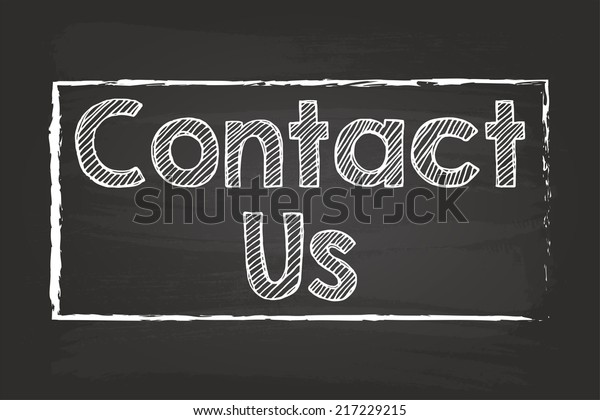 Contact Us Box Chalk Sign On Stock Vector (Royalty Free) 217229215
