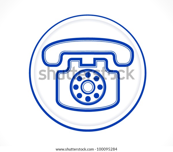 Contact Us Call Center Icon Blue Stock Vector (Royalty Free) 100095284 ...