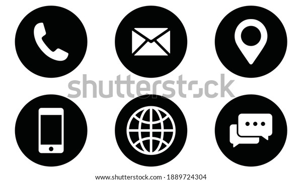 Contactez-nous ensemble d'icônes. icône Communication de : image ...