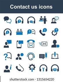 Set Contact Support Icon Collection Simple Stock Vector (Royalty Free ...