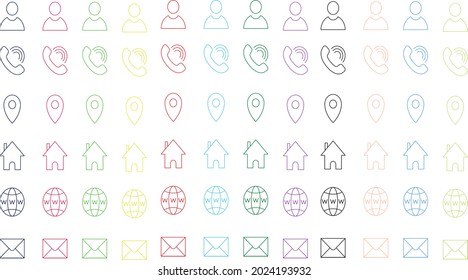 Contact Us Icons Simple Flat Vector Stock Vector (Royalty Free ...