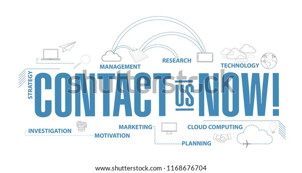 Contact Us Now Diagram Plan Concept Stock Vector (Royalty Free ...