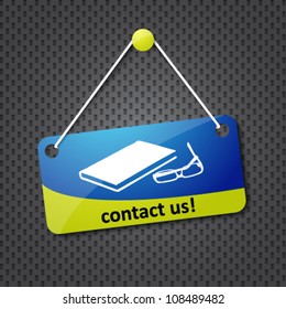 Contact Us Sign Stock Vector (Royalty Free) 108489482 | Shutterstock
