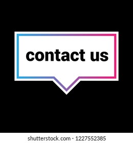 Contact Us Signlabel Contact Us Speech Stock Vector (Royalty Free ...