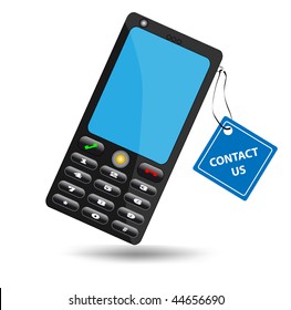 Contact Us Tag Stock Vector (Royalty Free) 44656690 | Shutterstock