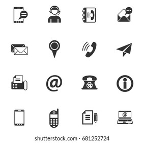 Contact Us Vector Icons Web User Stock Vector (Royalty Free) 681252724