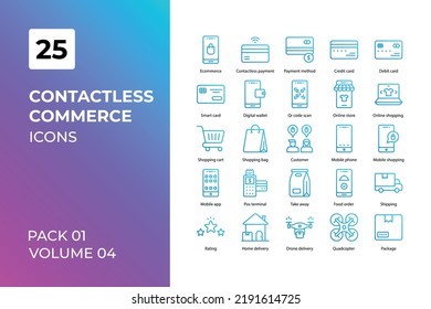 Contactless Commerce Icons Collection Set Contains Stock Vector (Royalty Free) 2191614725 ...