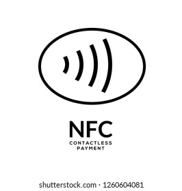Contactless Nfc Wireless Pay Sign Logo: vector de stock (libre de ...