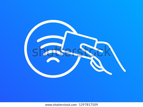 Contactless Nfc Wireless Pay Sign Logo Stock Vector (Royalty Free ...