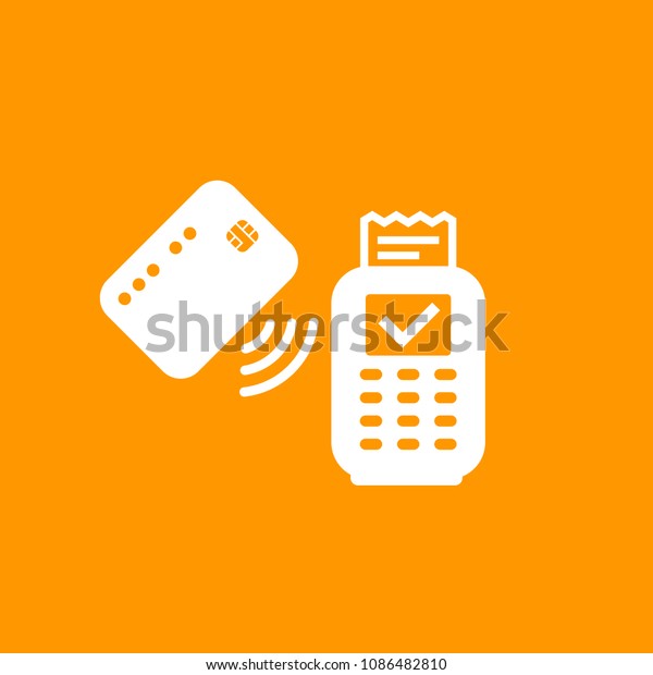 Contactless Payment Card Pos Terminal Icon Stock Vector (Royalty Free ...