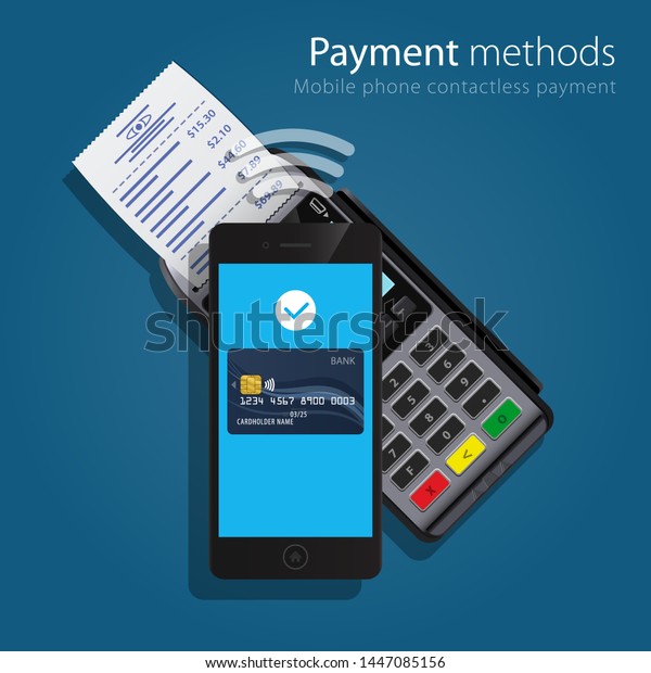 Contactless Payment Methods Technology Mobile Smart Stock Vector ...