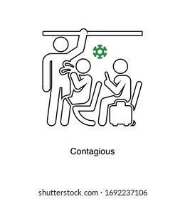 Contagious Icon Vector On White Background Stock Vector (Royalty Free ...