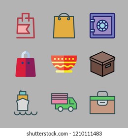 Container Icon Set Vector Set About Stock Vector (Royalty Free ...