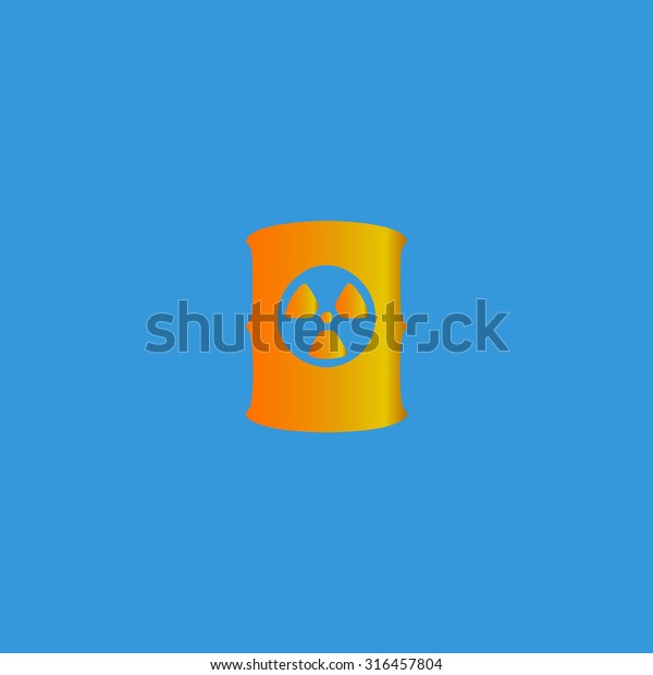 Container Radioactive Waste Orange Vector Icon Stock Vector (Royalty ...