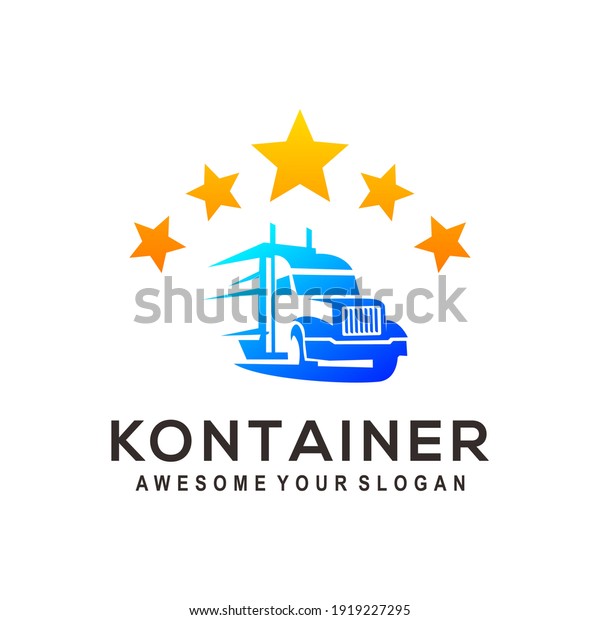 Container Truck Logo Suitable Your Business Stock Vector (Royalty Free ...