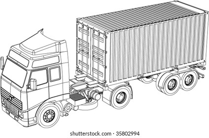 3,902 Trailer line drawing Images, Stock Photos & Vectors | Shutterstock