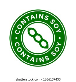 Contains Soy Vector Logo Badge Template: vector de stock (libre de ...
