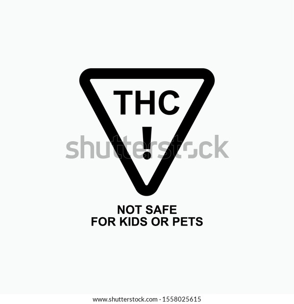 Contains Thc Warning Information Product Illustration Stock Vector ...