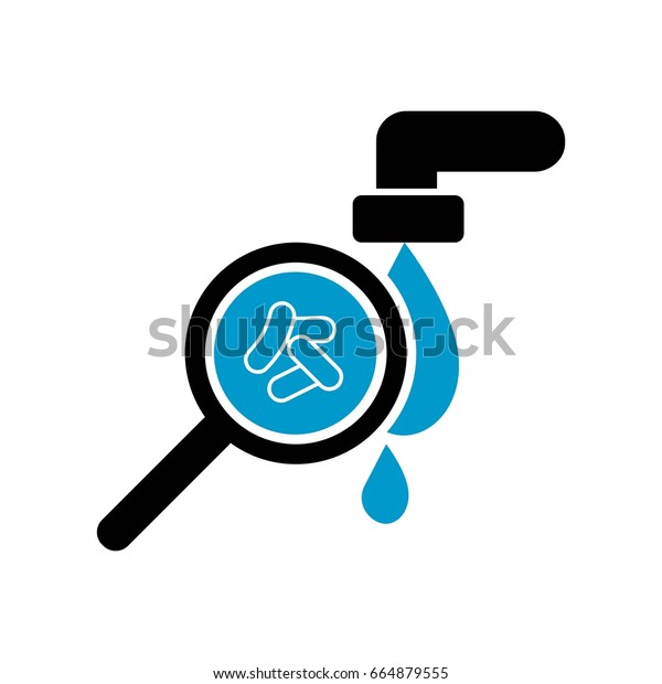 Contaminated Water Icon Vector Icon Bacteria Stock Vector (Royalty Free ...
