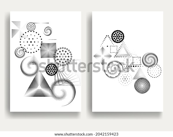 Contemporary Composition Modern Minimal Posters Linear Stock Vector ...