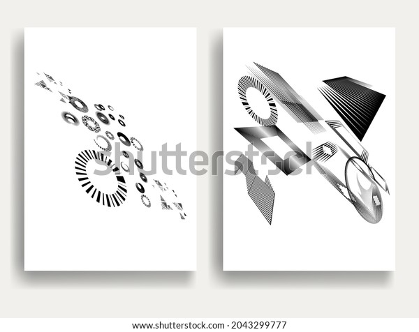 Contemporary Composition Modern Minimal Posters Linear Stock Vector ...