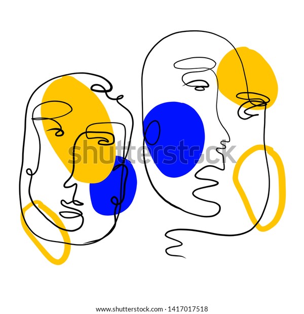 Contemporary continuous one line drawing. Decor Printable Art, Abstract ...
