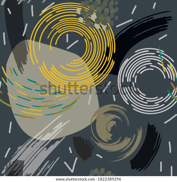 Contemporary Grange Vector Abstract Seamless Pattern Stock Vector ...