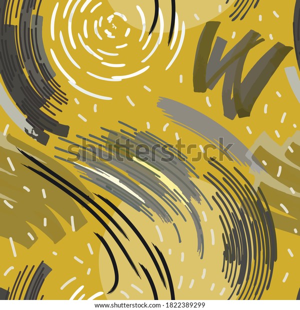 Contemporary Grange Vector Abstract Seamless Pattern Stock Vector ...