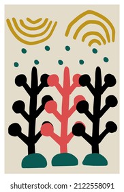 Contemporary Natural Poster Design Vector Illustration Stock Vector ...