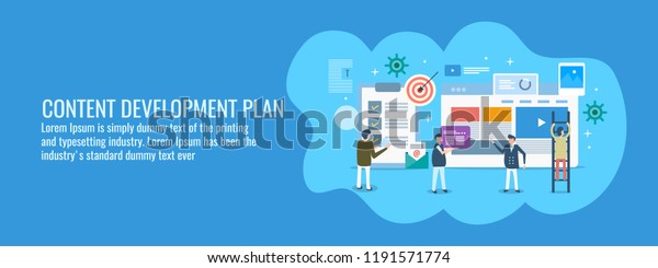 Content Development Digital Publication Marketing Strategy Stock Vector ...