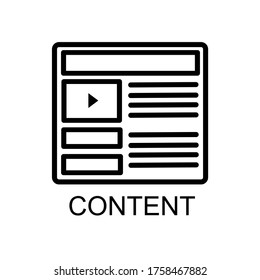 Content Icon Black Color Vector Stock Vector (Royalty Free) 1758467882 ...