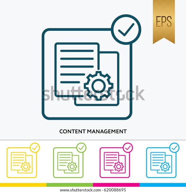 Content Icon Vector Symbol Silhouette Design Stock Vector (Royalty Free ...