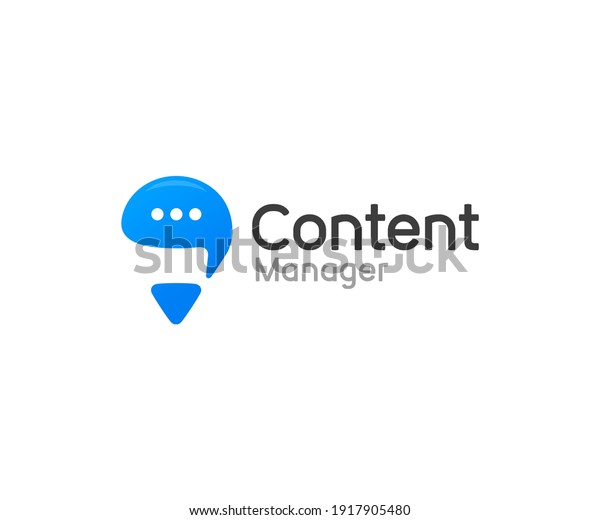 Content Manager Logo Design Speech Bubble Stock Vector (Royalty Free ...