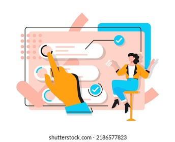Content Manager Work Hand Drawn Illustration Stock Vector (Royalty Free ...
