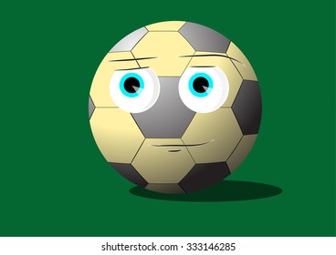 Sad Soccer Ball Stock Vector (Royalty Free) 333146303