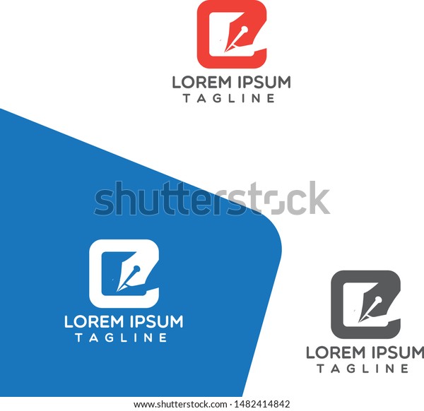 Content Writing Company Logo Template Stock Vector (Royalty Free ...