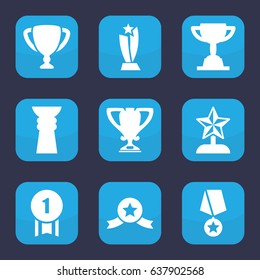 Contest Icon Set 9 Filled Contest Stock Vector (Royalty Free) 637902568 ...