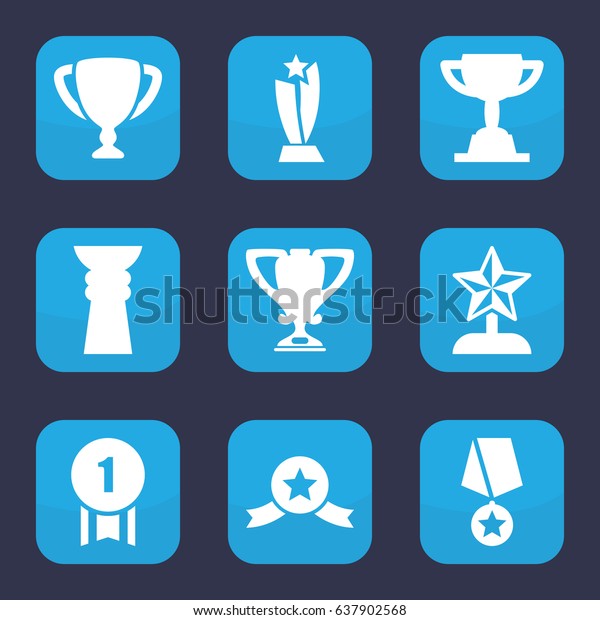 Contest Icon Set 9 Filled Contest Stock Vector (Royalty Free) 637902568 ...