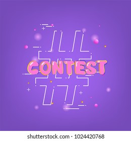 Contest Lettering Element Graphic Design Banner Stock Vector (Royalty ...