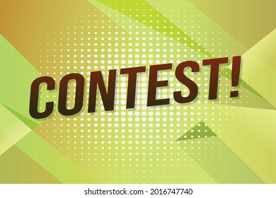 Contest Word Concept Vector Illustration Lines Stock Vector (Royalty ...