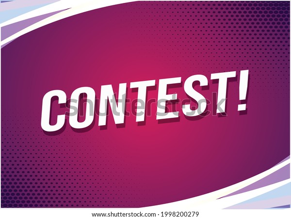 Contest Word Concept Vector Illustration Lines Stock Vector (Royalty ...