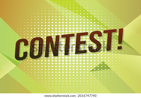 Contest Word Concept Vector Illustration Lines Stock Vector (Royalty ...