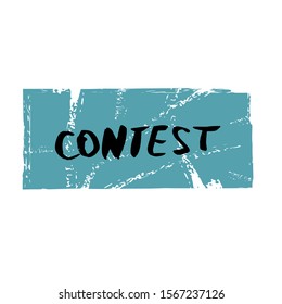 Contest Word Hand Drawn Text Competition Stock Vector (Royalty Free ...