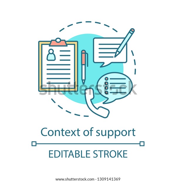 Context Support Concept Icon Social License Stock Vector (Royalty Free ...